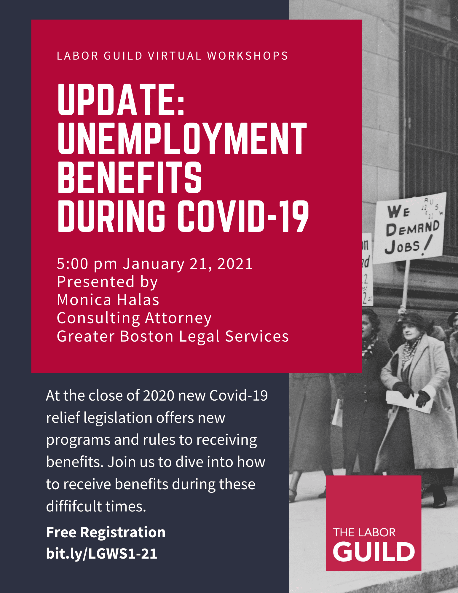 Workshop: Update - Unemployment Benefits During Covid-19 - Labor Guild