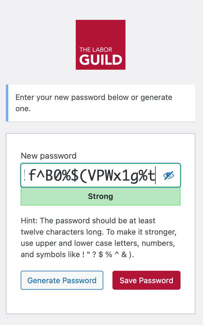 Members - Setting Up Your Account - Labor Guild